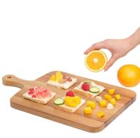 China Organic Bamboo Acacia Wood Cutting Board With Handle for sale