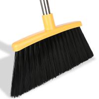 China 54 Inch Long Handle Floor Cleaning Brush Stainless Steel Pole PET Bristles Household Broom for sale