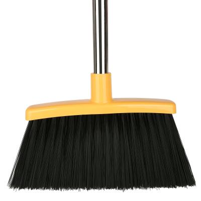 China 54 Inch Long Handle Floor Cleaning Brush Stainless Steel Pole PET Bristles Household Broom for sale