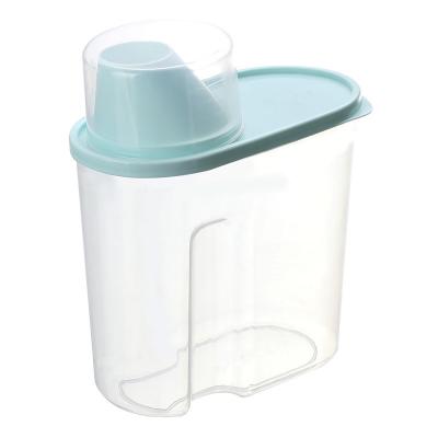 China 1kg Airtight Rice Container PP Plastic Food Storage Box for Cereals Beans Kitchen for sale