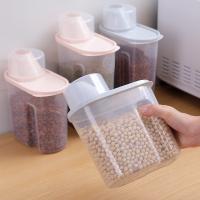 China 1kg Airtight Rice Container PP Plastic Food Storage Box for Cereals Beans Kitchen for sale