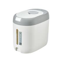 China Kitchen Transparent 10kg Grain Storage Container Round Rotating for sale