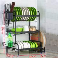 China Kitchen Fashion Stainless Steel Dish Drainer Rack Size Customized for sale