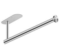 China Stainless Steel Under Cabinet Paper Towel Holder Wall Mounted Adhesive 33.5cm Black for sale