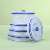 China Reusable Silicone Storage Containers Folding Bowl Bpa Free Kitchen Collapsible for sale