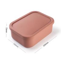China Leakproof Silicone Bento Box 3 Compartment Food Grade Microwave Freezer Dishwasher Safe for sale