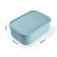 China Leakproof Silicone Bento Box 3 Compartment Food Grade Microwave Freezer Dishwasher Safe for sale