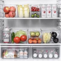 China Clear Refrigerator Organizer Bins Slim Plastic Stackable for sale