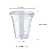 China Recyclable 12oz Plastic Coffee Cups With Straw for sale
