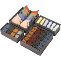 China Fabric Underwear Storage Compartment Box Wardrobe Drawer Divider for sale