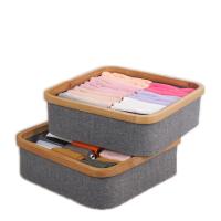 China Bamboo Frame Collapsible Home Clothing Organizer Gray Color for sale