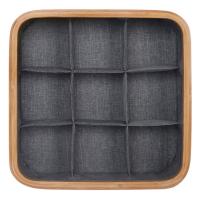 China Bamboo Frame Collapsible Home Clothing Organizer Gray Color for sale