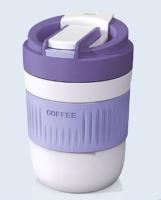 China Glass Coffee 400ml 550ml Portable Water Cup / Mug for sale