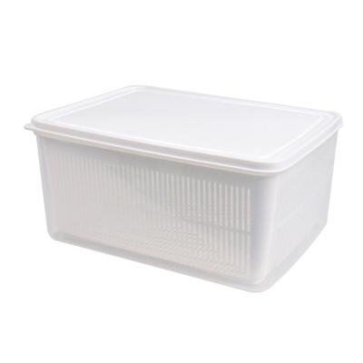 China BPA Free PP Refrigerator Organizer Bin 23x16.5x10.5cm 3L Clear Airtight Storage Container for sale