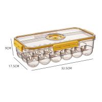 China 18 Grids PET Stackable Egg Storage Box for Refrigerator 32.5x17.5x9cm for sale