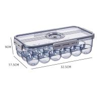 China 18 Grids PET Stackable Egg Storage Box for Refrigerator 32.5x17.5x9cm for sale