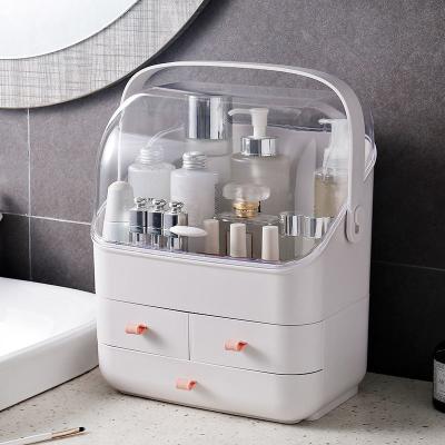 China Large Capacity Dustproof Makeup Storage Box Plastic Oem Odm for sale