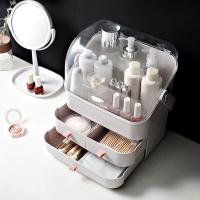 China Large Capacity Dustproof Makeup Storage Box Plastic Oem Odm for sale