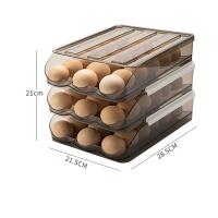 China Auto Scrolling 21.5*28.5*7cm Plastic Egg Container For Fridge , Grs Certificate for sale