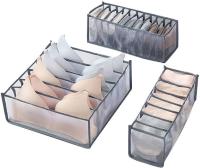 China Folding Nylon 6 Grids Underwear Storage Bag Prevent Deformation For Bra for sale