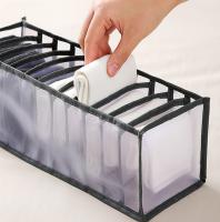 China Folding Nylon 6 Grids Underwear Storage Bag Prevent Deformation For Bra for sale