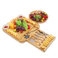 China Large Premium Bamboo Cheeseboard For Charcuterie Wine Meat for sale