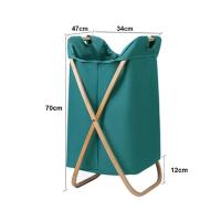 China Household Essentials Oem Bamboo Laundry Hamper Basket Collapsible X Frame for sale