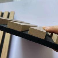 China MDF Wooden Strip Acoustic Panels Sound Absorbing 21mm PET Felt for Wall for sale