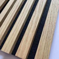 China MDF Wooden Strip Acoustic Panels Sound Absorbing 21mm PET Felt for Wall for sale