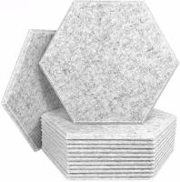 China 9mm Hexagon Acoustic Panels Polyester Felt Soundproofing Wall Decorative Pet NRC 0.7 for sale