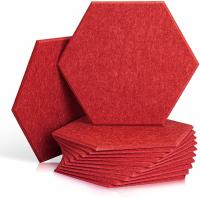 China 9mm Hexagon Acoustic Panels Polyester Felt Soundproofing Wall Decorative Pet NRC 0.7 for sale