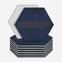 China Self Adhesive 9mm Felt Acoustic Panels 360x312mm Hexagonal Soundproof Wall Art for sale
