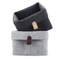 China Nordic Desktop Box Grey felt baskets for storage Multiple Functional for sale