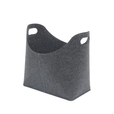 China Durable Foldable 0.5kg Felt Storage Boxes Firewood For Dirty Clothes for sale