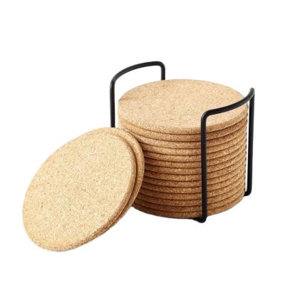China Beer Custom Soft Wood OEM Blank Cork Coaster Drink With Holder Set for sale