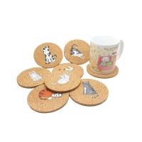 China Beer Custom Soft Wood OEM Blank Cork Coaster Drink With Holder Set for sale