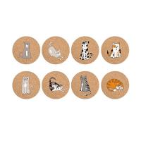 China Beer Custom Soft Wood OEM Blank Cork Coaster Drink With Holder Set for sale