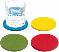 China 3mm Thick Felt Absorbent Coasters Cup Mats For Drinks Protect for sale