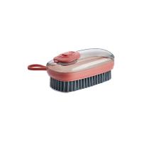 China Hanging Hygienic Clothes Scrubbing Brush 12cm Non Slip with Soap Dispenser for sale