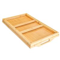 China Bed Food Serving Sustainable Bamboo Breakfast Tray Table With Folding Legs for sale