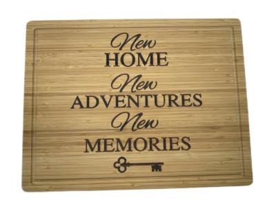 China Custom Logo Engraved Bamboo Cutting Board 43x33x2cm Kitchen Chopping Block for sale