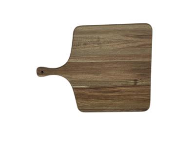 China Wholesale Acacia Wood Cutting Board with Handle 27x19.5cm Pizza Charcuterie Tray for sale