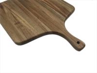 China Wholesale Acacia Wood Cutting Board with Handle 27x19.5cm Pizza Charcuterie Tray for sale
