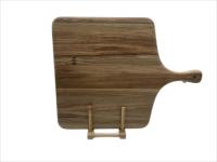 China Wholesale Acacia Wood Cutting Board with Handle 27x19.5cm Pizza Charcuterie Tray for sale