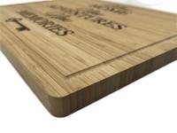 China Custom Logo Engraved Kitchen Bamboo Wood Cutting Board Wooden Chopping Board for sale