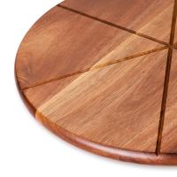 China Kitchenware Round Pizza Paddle Acacia Wood Pizza Cutting Board for sale