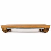 China Kitchen bamboo cutting board set Cutting board set with stainless steel tray for sale