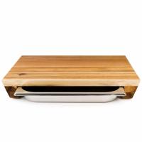 China Kitchen bamboo cutting board set Cutting board set with stainless steel tray for sale