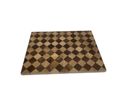China Customized Spliced Sustainable Cutting Board Rubber Wood Acacia Wood 38x28x2cm for sale