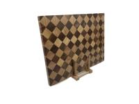 China Customized Spliced Sustainable Cutting Board Rubber Wood Acacia Wood 38x28x2cm for sale